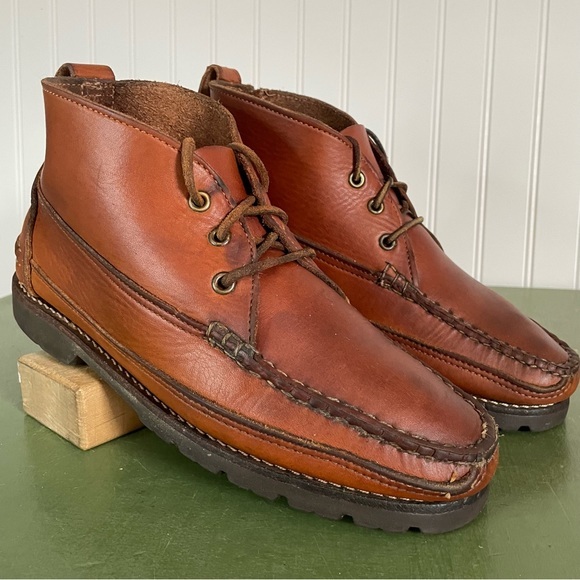 Gokey | Shoes | Gokey Vintage Mocsewn Sporting Chukka Boots In Cognac ...